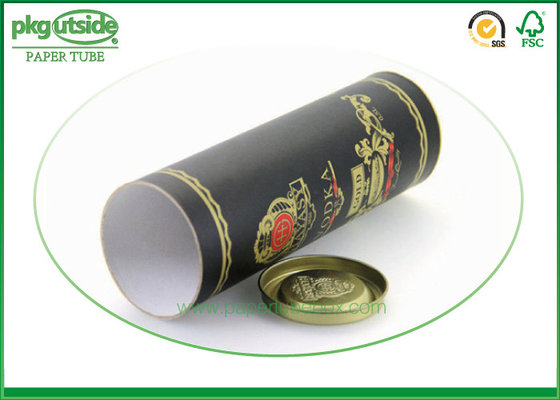 Metal Cap Wine Gift Tube Round Paper Mailing Postal Tubes Eco - Friendly