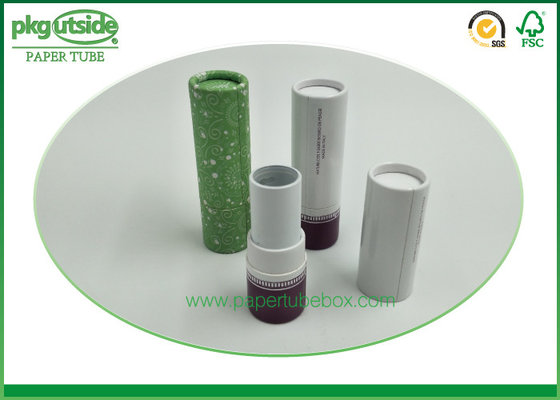Eco Friendly Cardboard Lipstick Tubes , Brown Paperboard Push Up Lip Balm Tubes